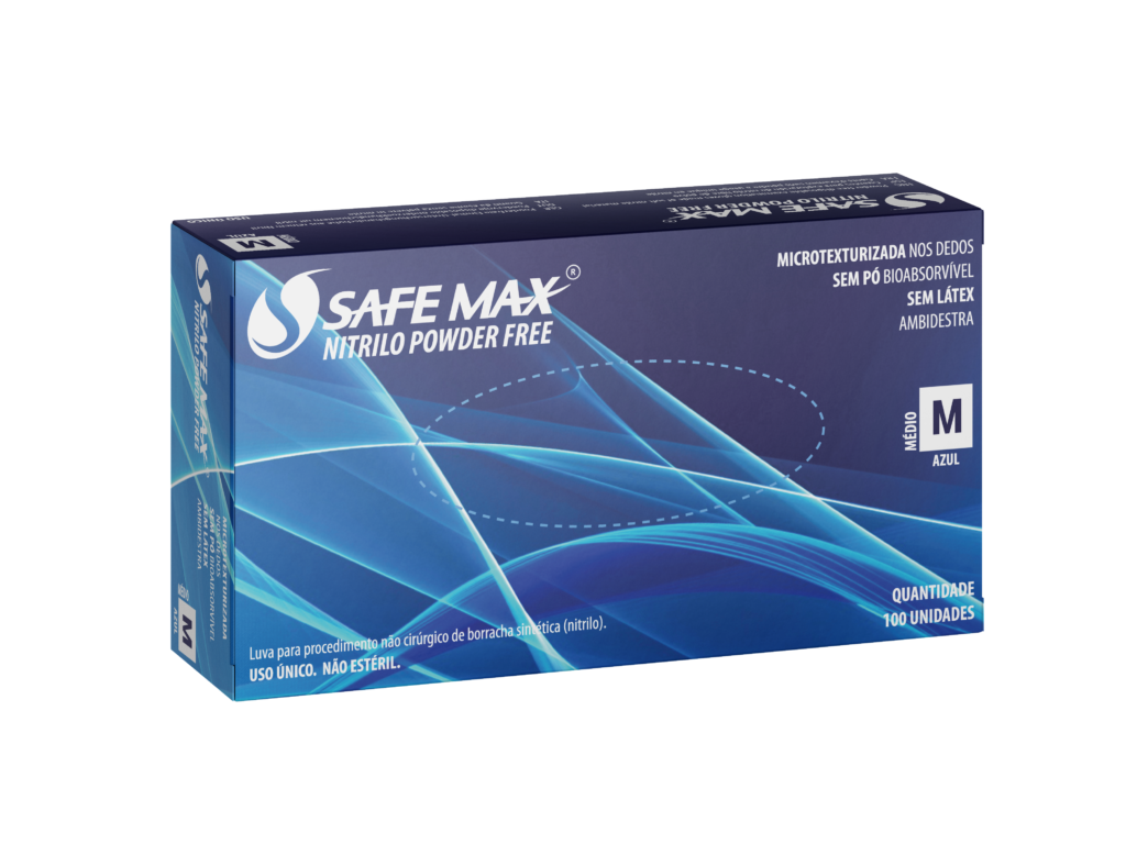 Luva de Nitrilo Safemax Blue - Supermax - Luvas de Proteção